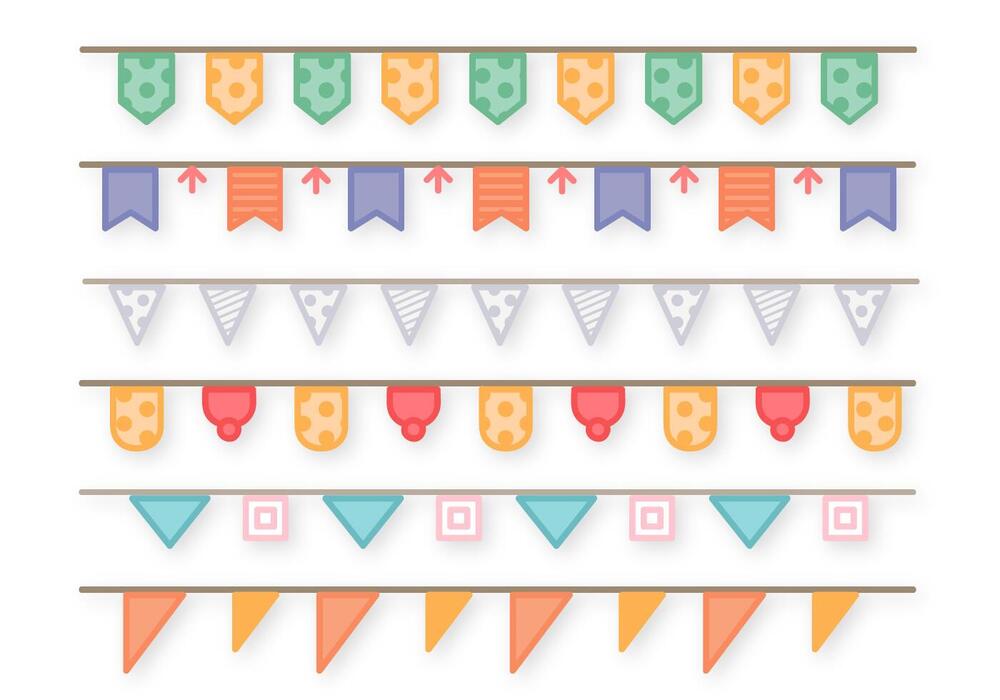 Bunting Border Vector Art, Icons, and Graphics for Free Download