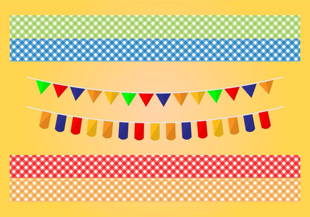 Bunting Border Vector Art, Icons, and Graphics for Free Download