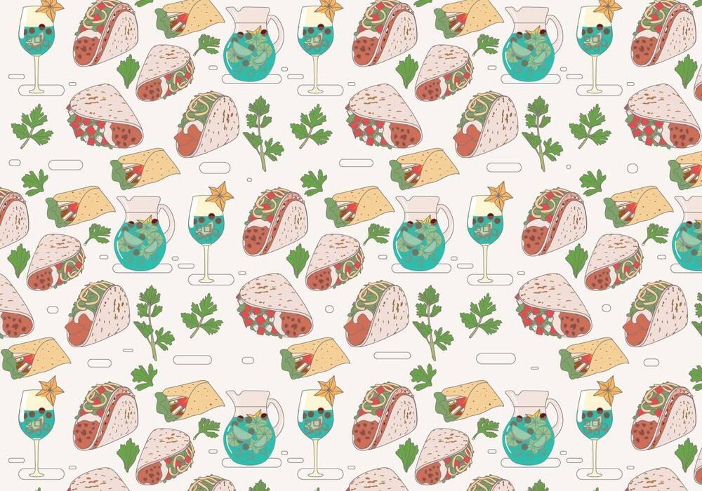 Tacos Pattern Vector Art, Icons, and Graphics for Free Download