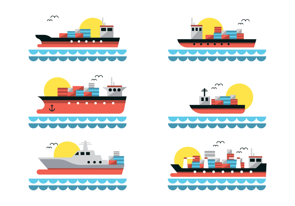 Cargo Ship Vector Art, Icons, and Graphics for Free Download