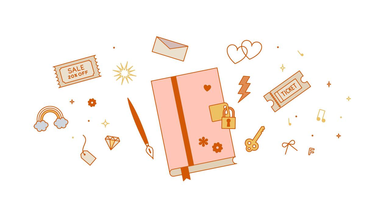 Diary Vector Art, Icons, and Graphics for Free Download