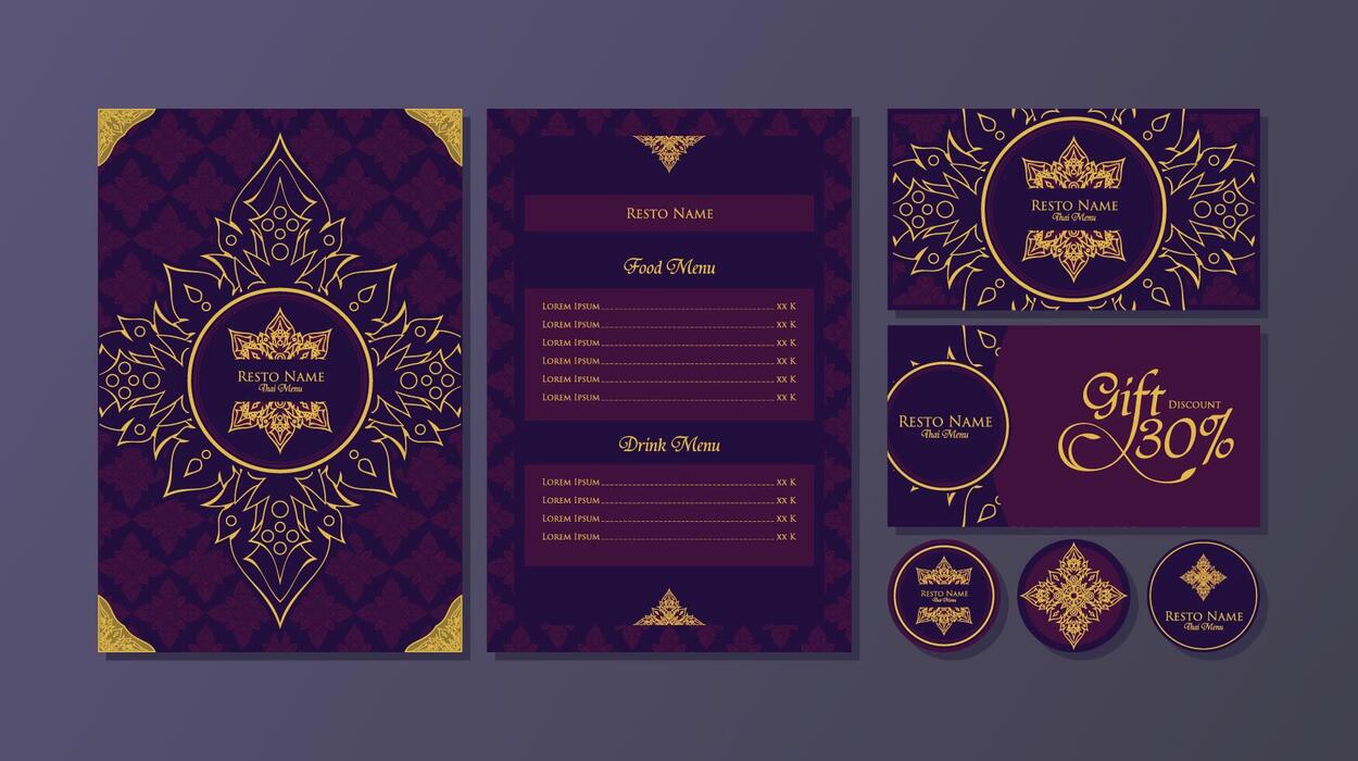 Menu Card Design Vector Art, Icons, and Graphics for Free Download
