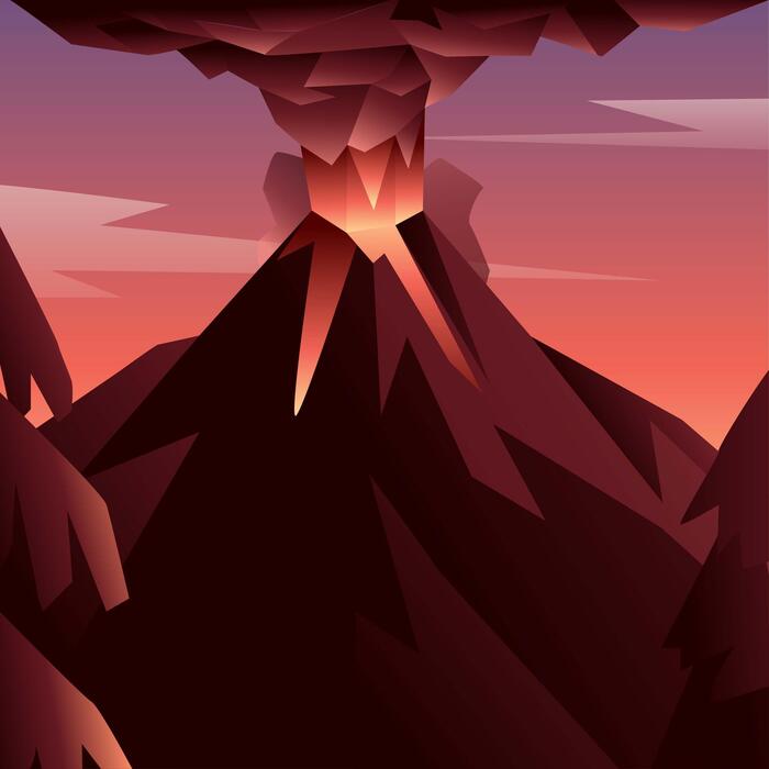 Volcano Eruption Vector Art, Icons, and Graphics for Free Download