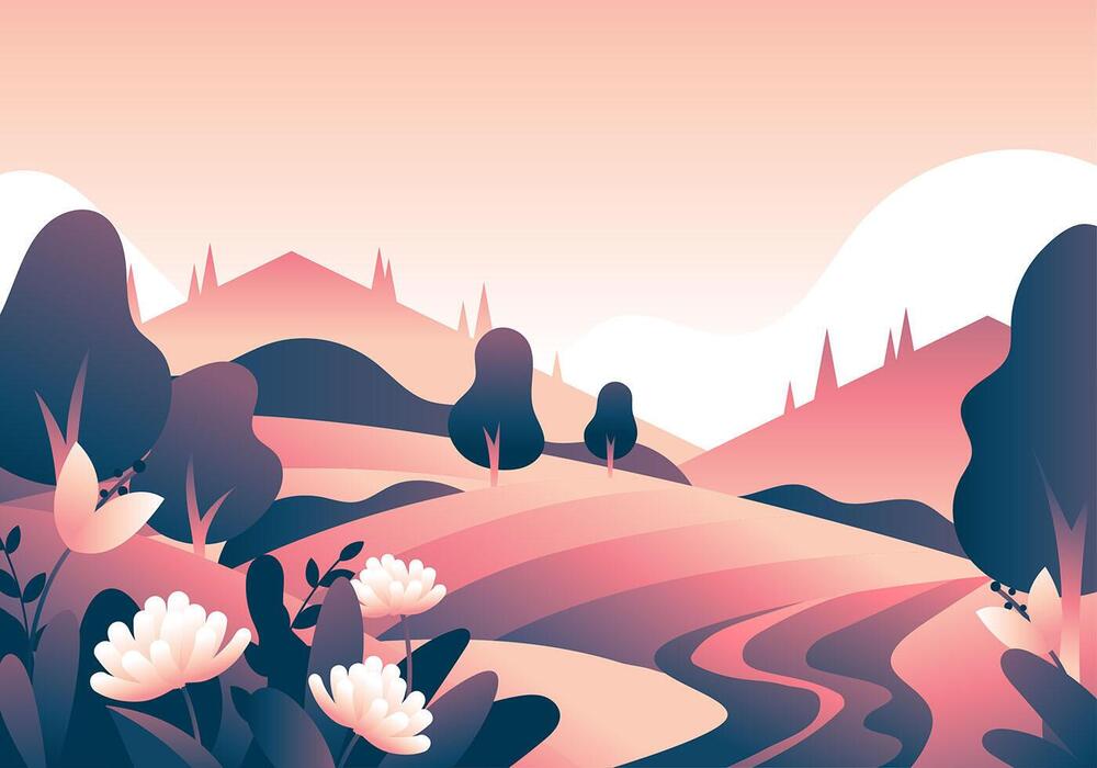 Spring Landscape Vector Art, Icons, and Graphics for Free Download