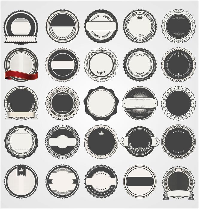 Vintage Badge Logo Vector Art, Icons, and Graphics for Free Download