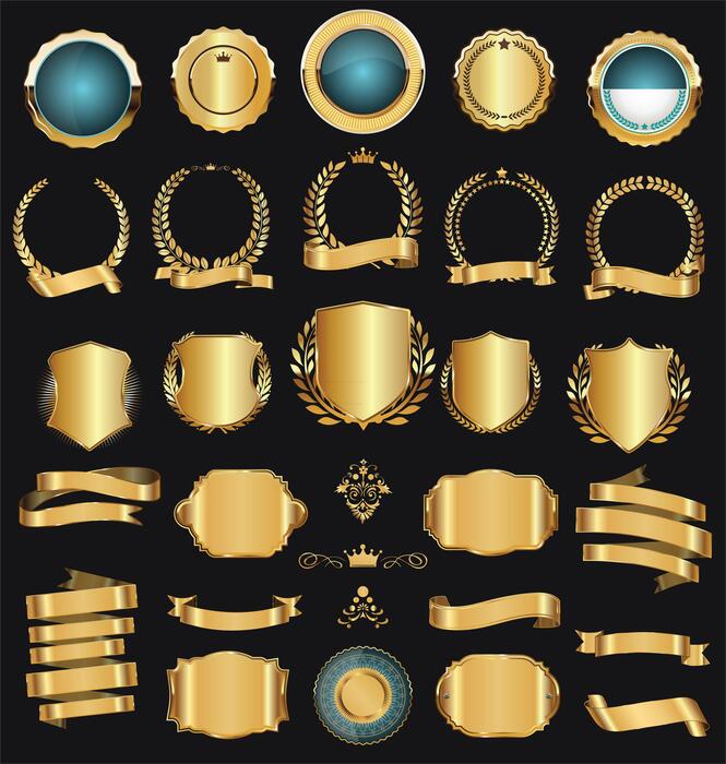 Golden Elements Vector Art, Icons, and Graphics for Free Download