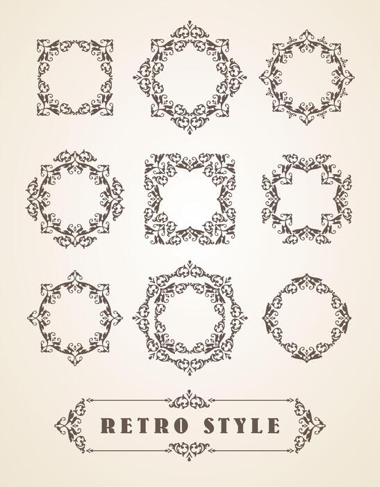 Monogram Frames Vector Art, Icons, and Graphics for Free Download