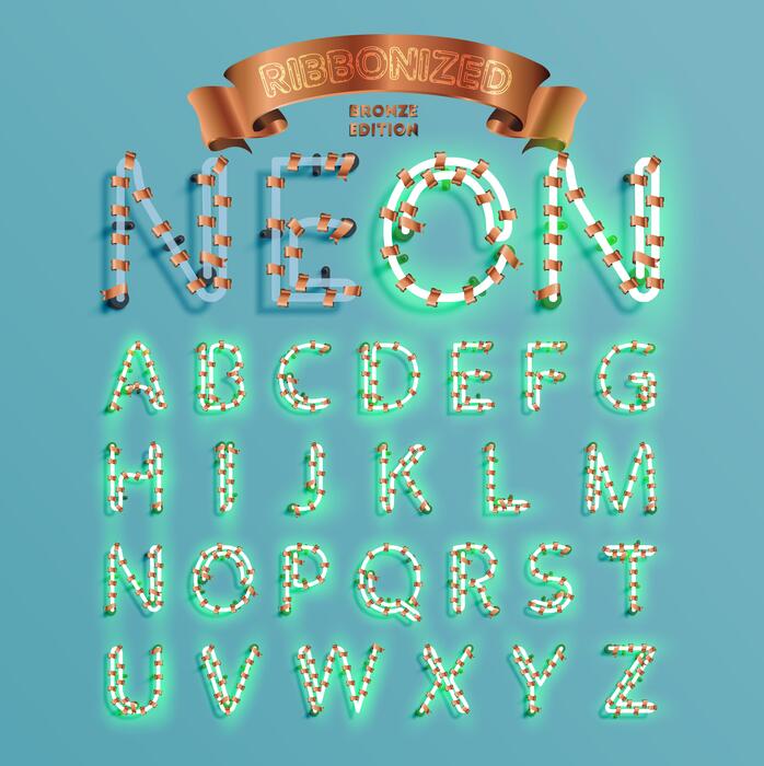 Luminous Letters Vector Art, Icons, and Graphics for Free Download