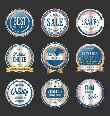 Luxury premium golden badges and labels 428635 Vector Art at Vecteezy
