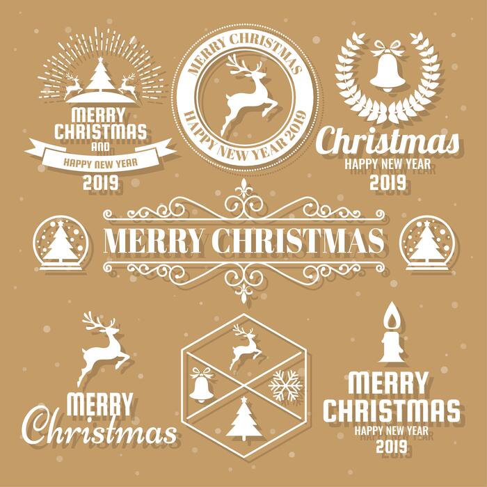 Vintage Christmas Elements Vector Art, Icons, and Graphics for Free ...