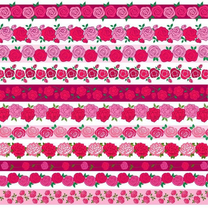 Pink Flower Border Vector Art, Icons, and Graphics for Free Download