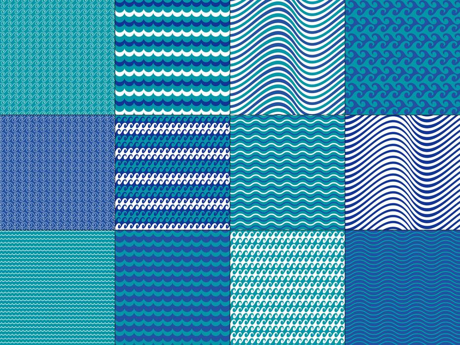 Ocean Wave Pattern Vector Art, Icons, and Graphics for Free Download