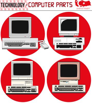 Old Computer Vector Art, Icons, and Graphics for Free Download