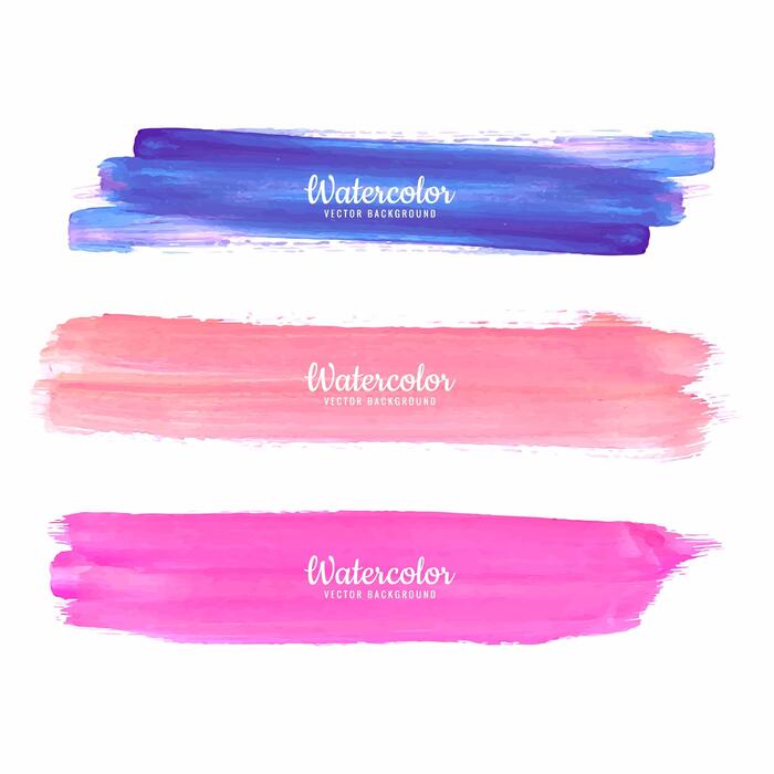 Watercolor Brush Strokes Vector Art, Icons, and Graphics for Free Download