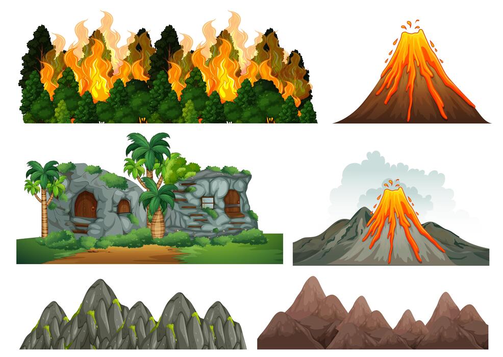 Volcano Eruption Vector Art, Icons, and Graphics for Free Download