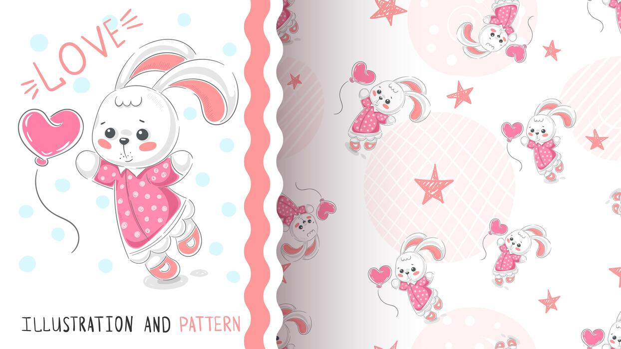 Rabbit Pattern Vector Art, Icons, and Graphics for Free Download