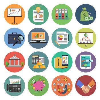 business icon set 646504 Vector Art at Vecteezy