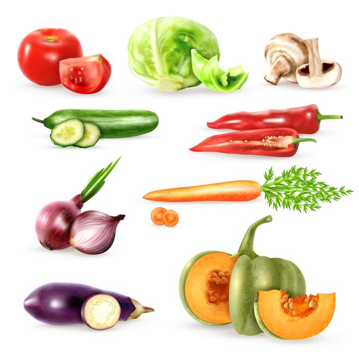 Vegetables Vector Art, Icons, and Graphics for Free Download