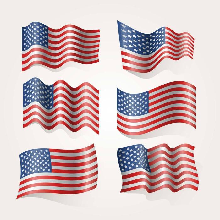 American Flag Waving Vector Art, Icons, and Graphics for Free Download