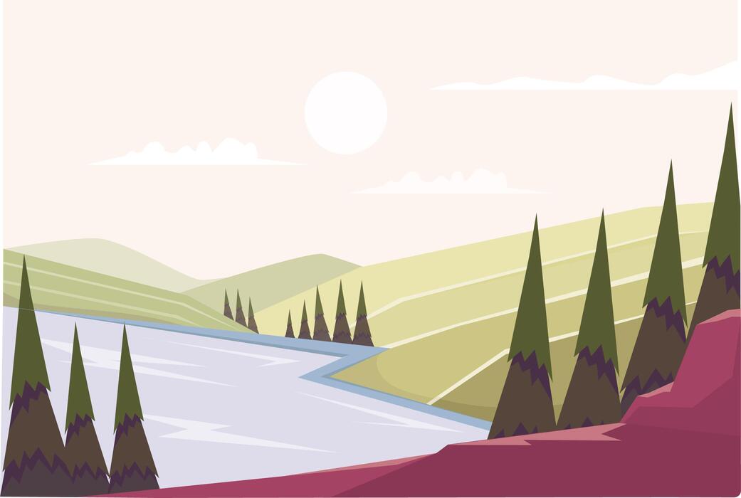 Spring Landscape Vector Art, Icons, and Graphics for Free Download