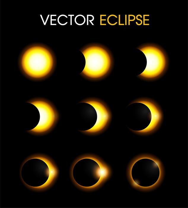 Total Solar Eclipse Vector Art, Icons, and Graphics for Free Download