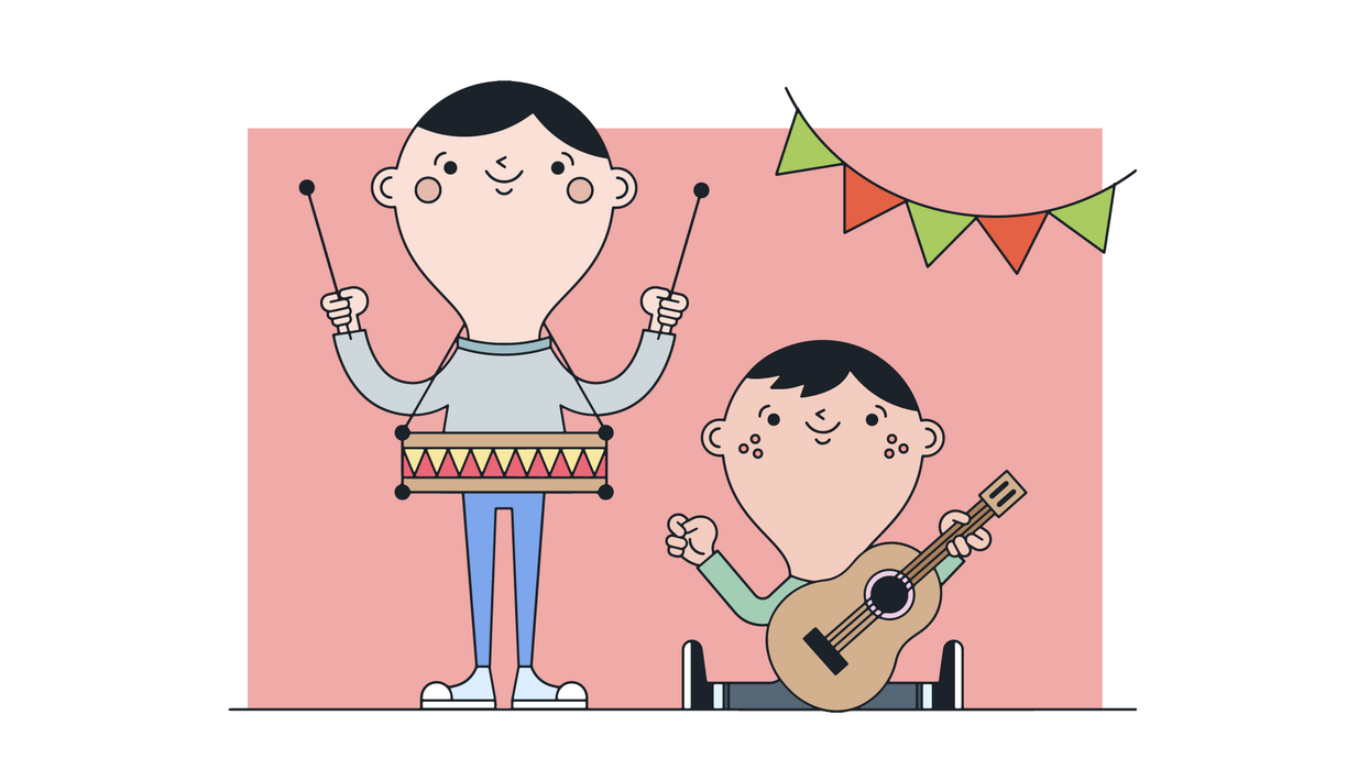 Kids Playing Instruments Vector Art, Icons, and Graphics for Free Download