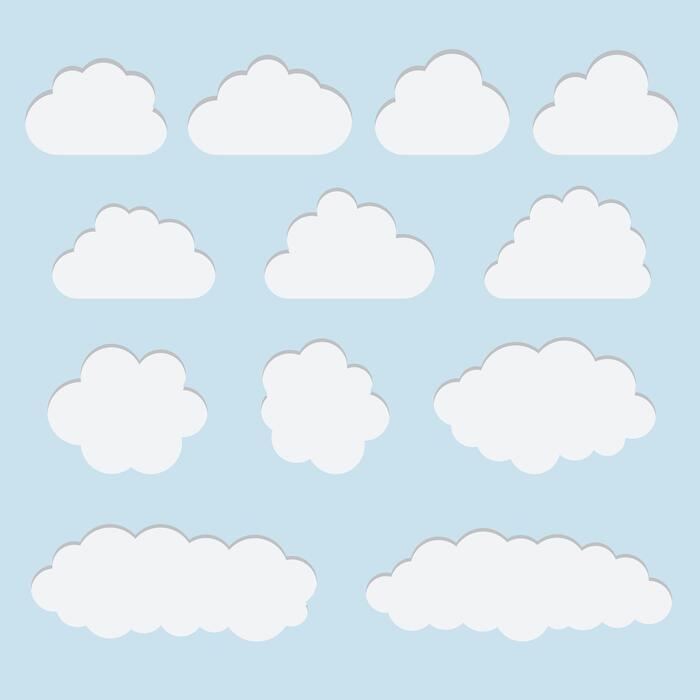 Paper Cut Clouds Vector Art, Icons, and Graphics for Free Download
