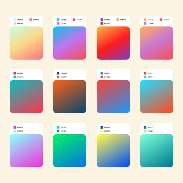 Gradient Color Palette Vector Art, Icons, and Graphics for Free Download