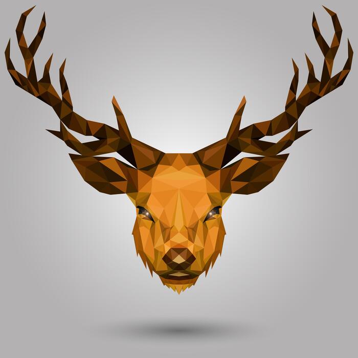 Geometric Deer Head Vector Art, Icons, and Graphics for Free Download