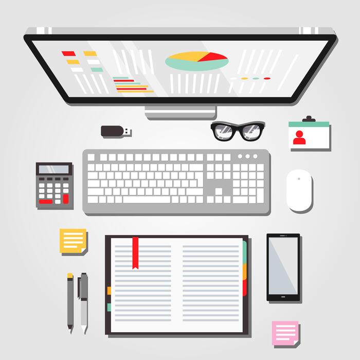 Clean Desk Vector Art, Icons, and Graphics for Free Download