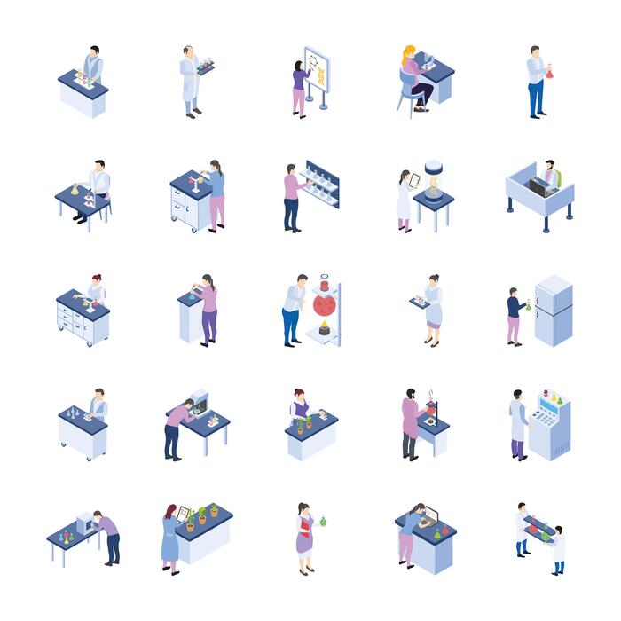 Isometric Lab Vector Art, Icons, and Graphics for Free Download