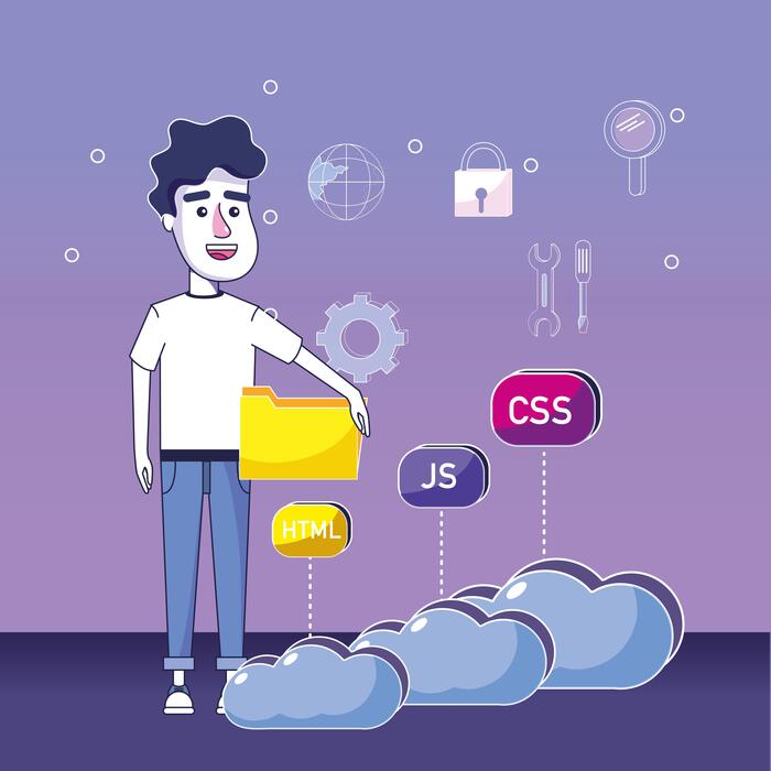 Software programmer cartoon 689934 Vector Art at Vecteezy