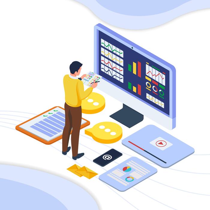 Man Computer Vector Art, Icons, and Graphics for Free Download