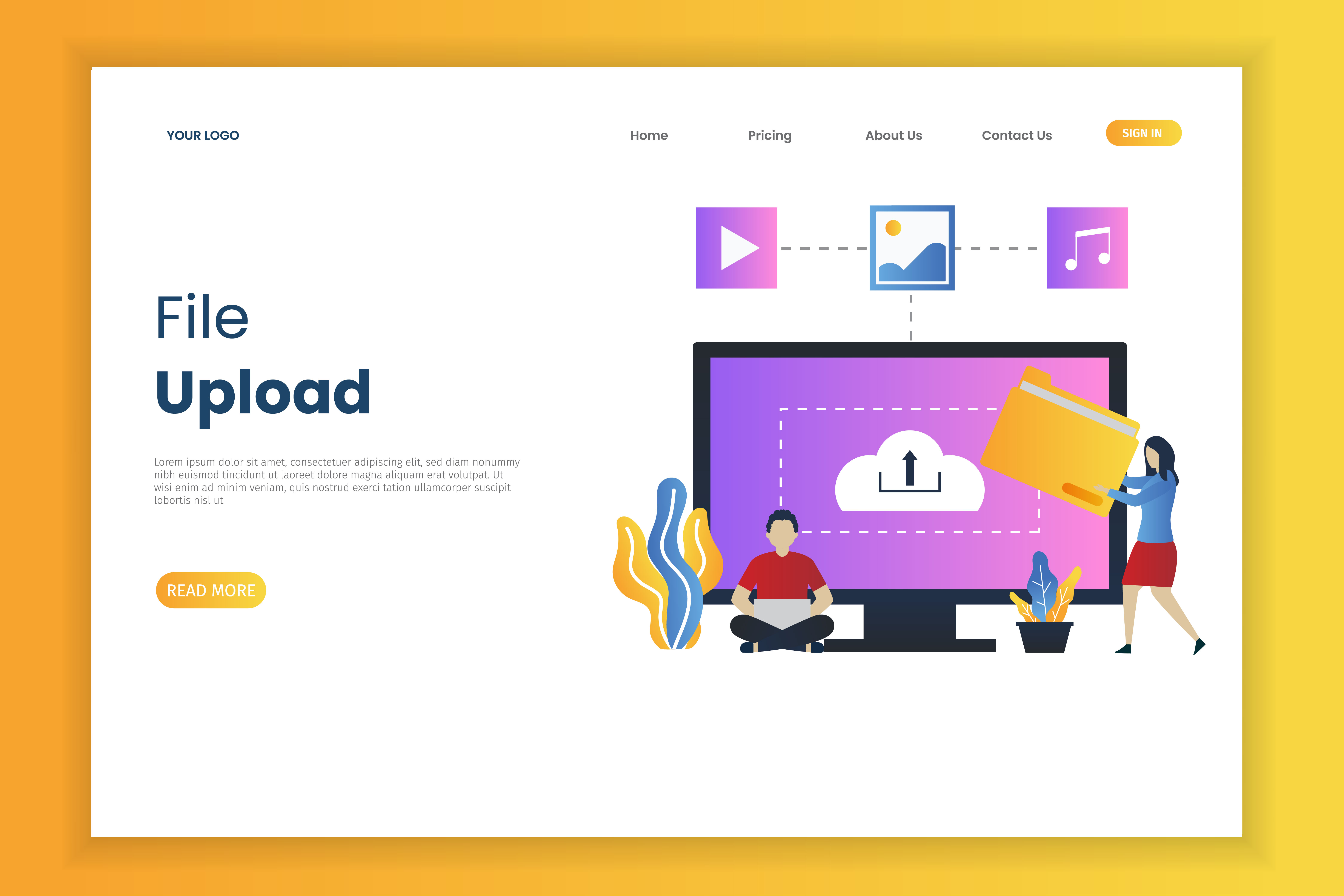 Upload Website Template