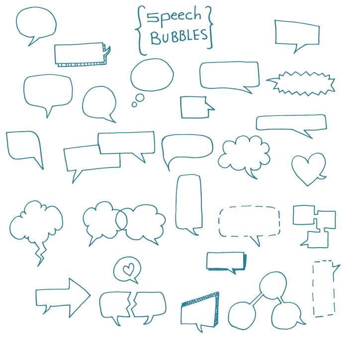 Hand Drawn Speech Bubble Vector Art, Icons, and Graphics for Free Download