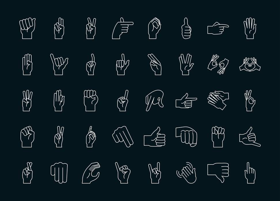 Sign Language Vector Art, Icons, and Graphics for Free Download