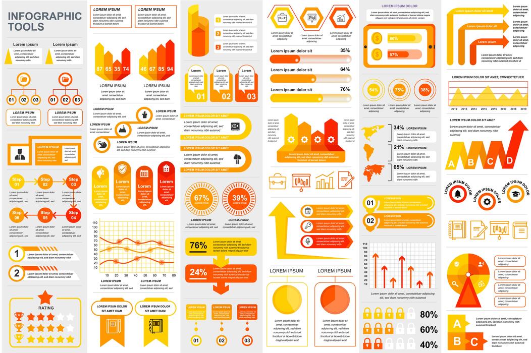 Orange Infographic Vector Art, Icons, and Graphics for Free Download
