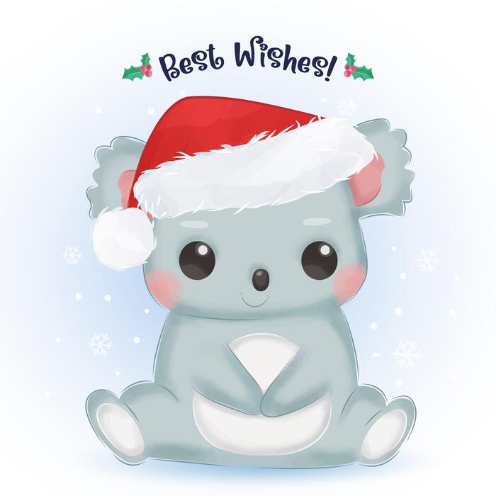 Christmas Koala Vector Art, Icons, and Graphics for Free Download