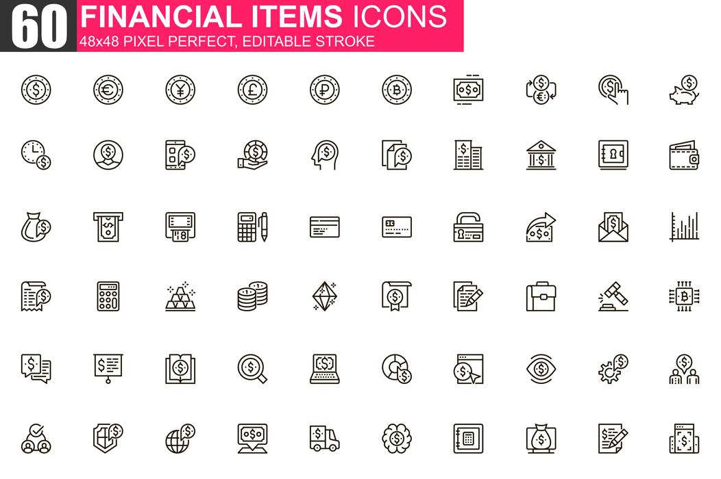 Financial Icons Vector Art, Icons, and Graphics for Free Download