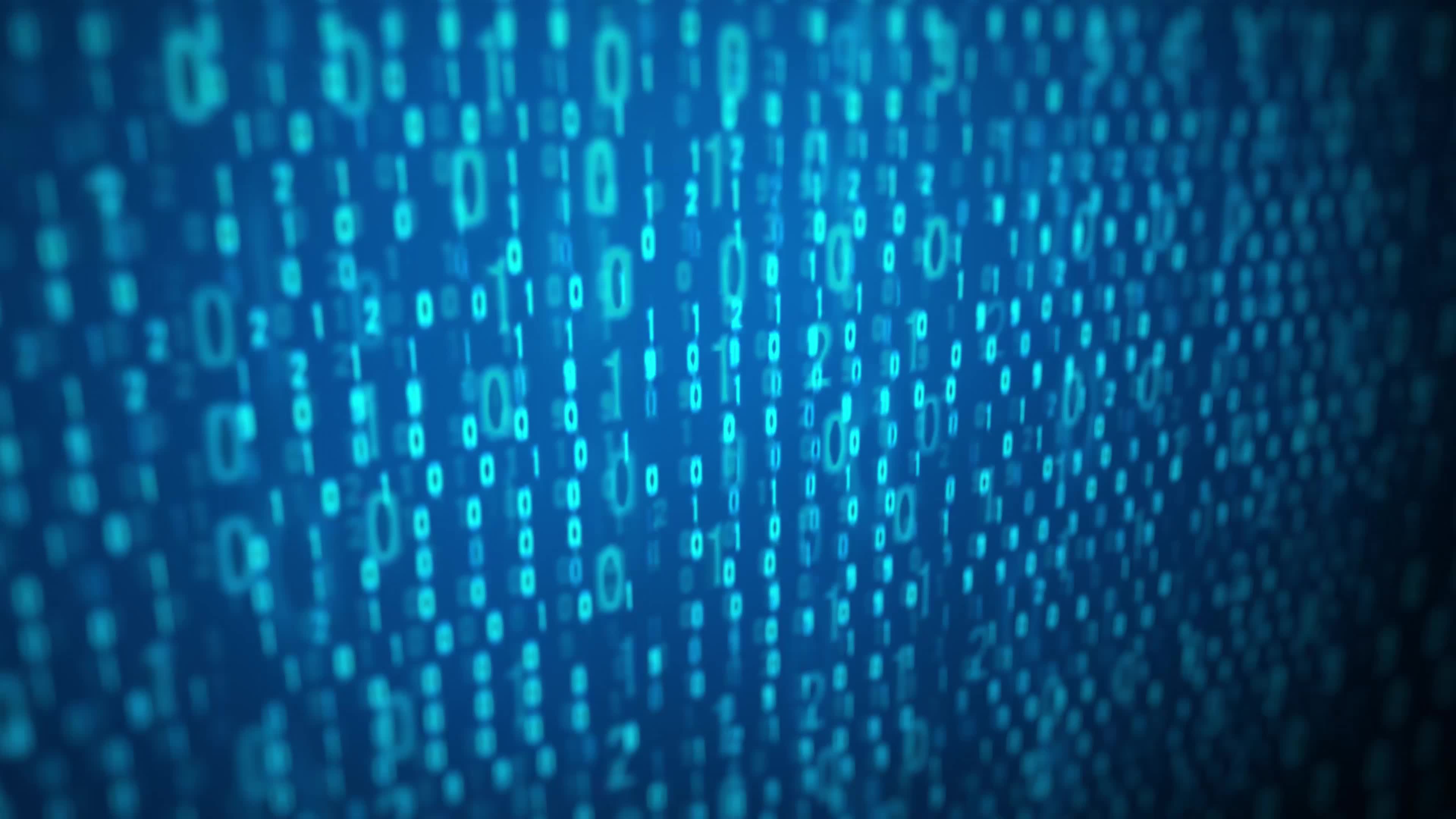 Focused Computer Screen With Binary Code Loop 1618423 Stock Video At Vecteezy