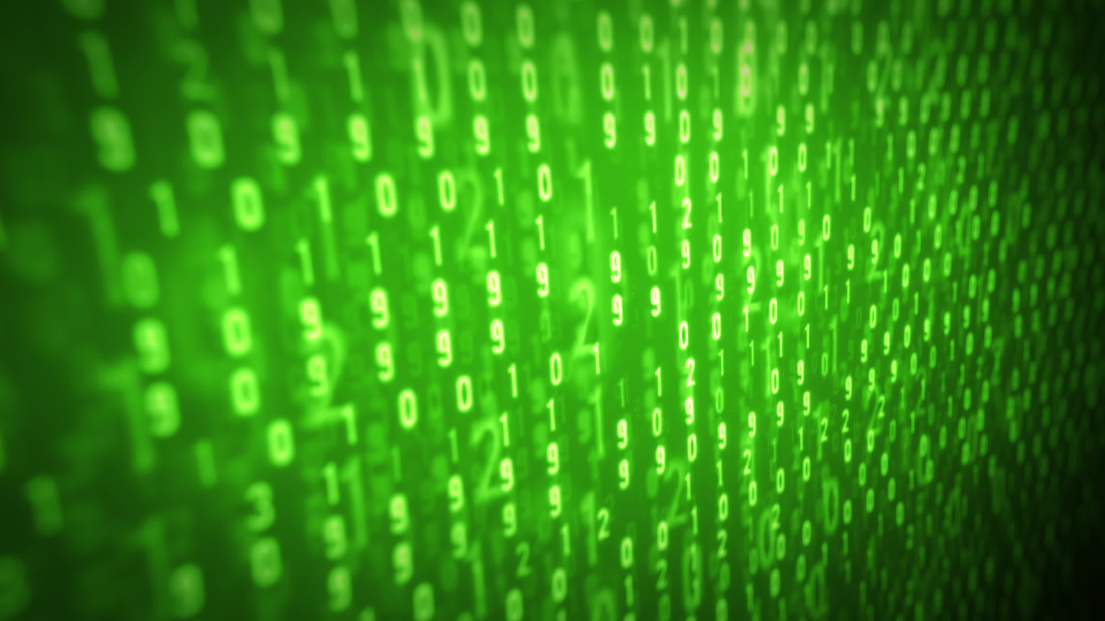 Computer Screen With Binary Code Loop 1622491 Stock Video At Vecteezy