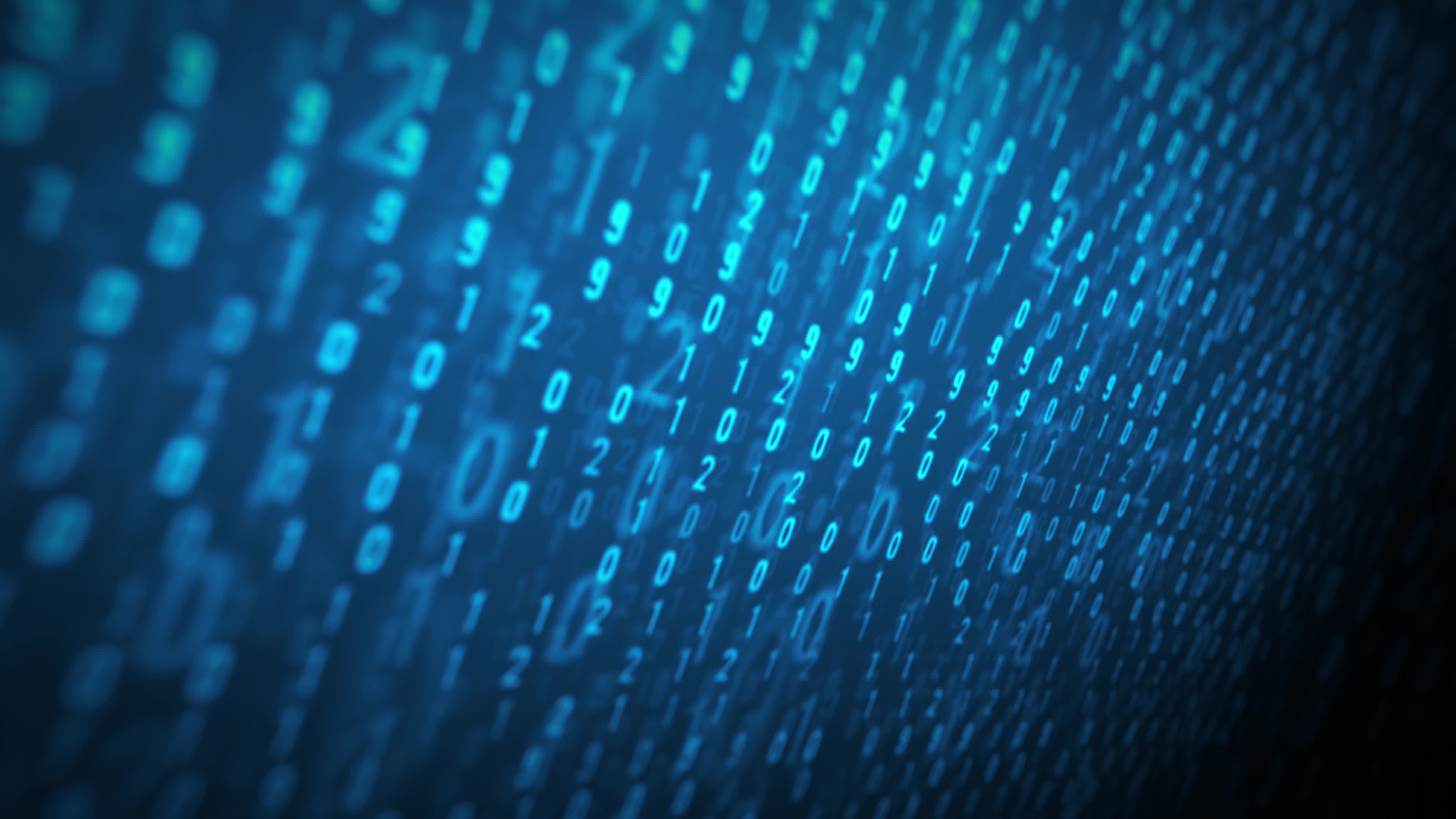 Computer Screen With Binary Code Loop 1622492 Stock Video At Vecteezy