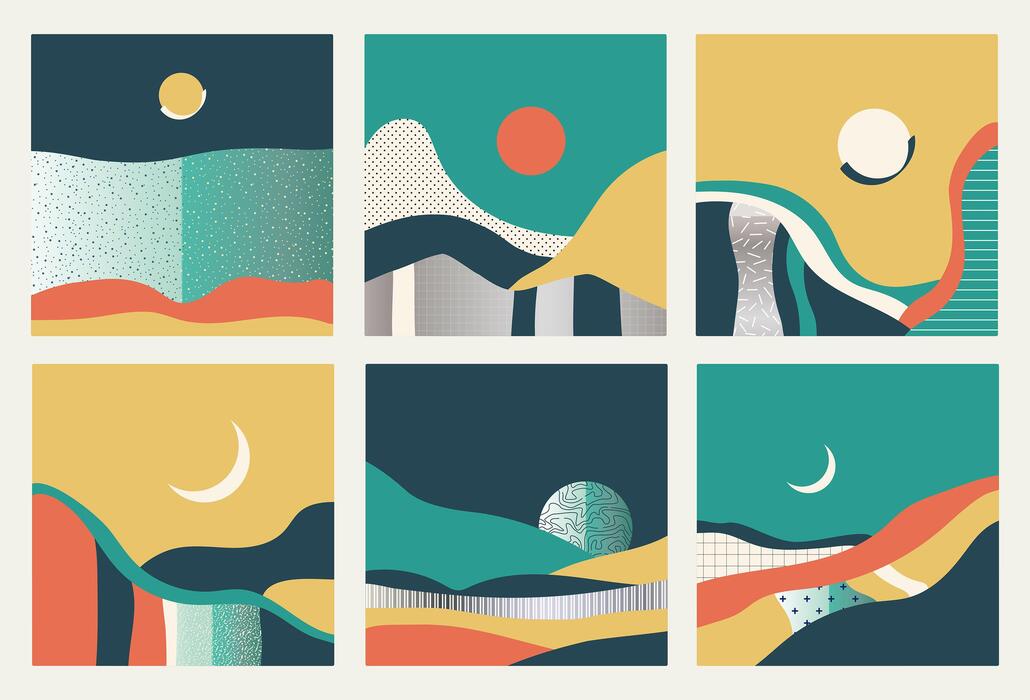 Abstract Landscape Vector Art, Icons, and Graphics for Free Download