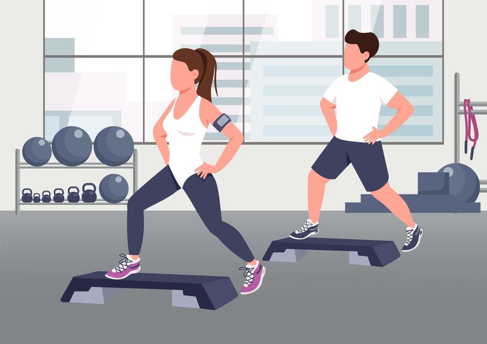 Step Aerobics Vector Art, Icons, and Graphics for Free Download