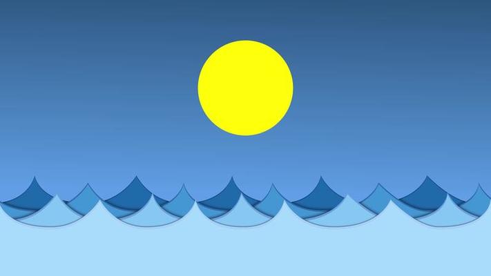 Ocean Waves Animation Stock Video Footage for Free Download