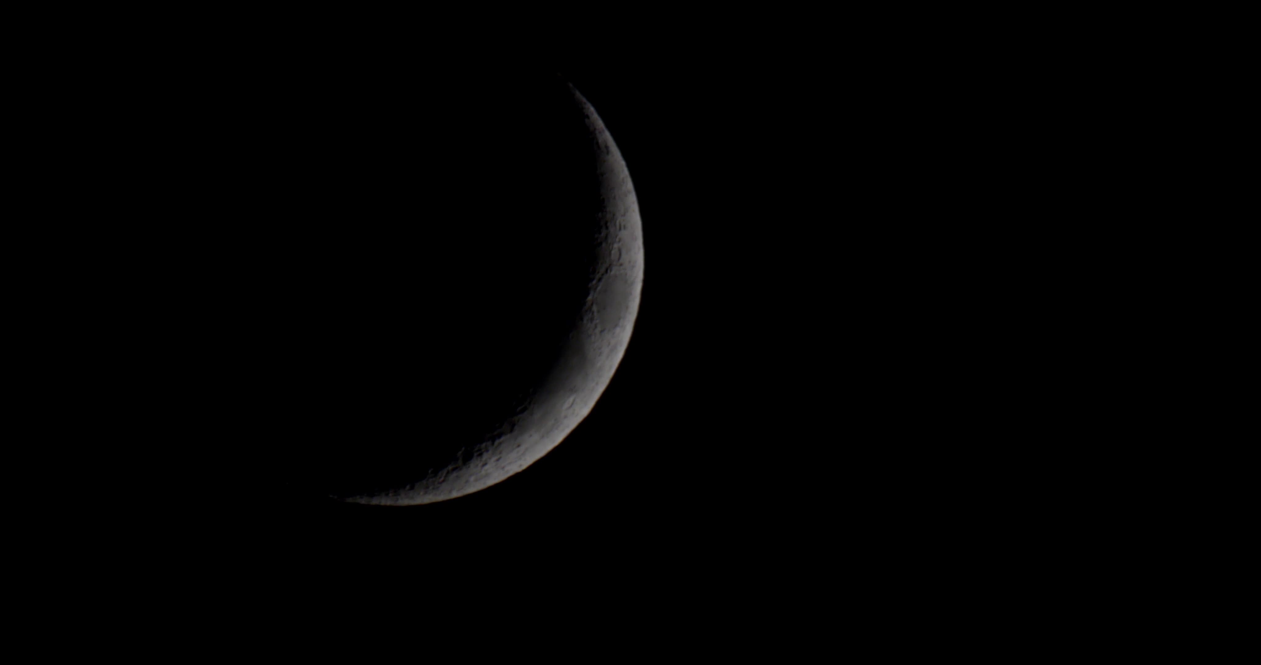 Dark Waxing Crescent Moon Moving In Night Sky From Left To Right In 4K dark-waxing-crescent-moon-moving-in-night-sky-from-left-to-right-in-4k