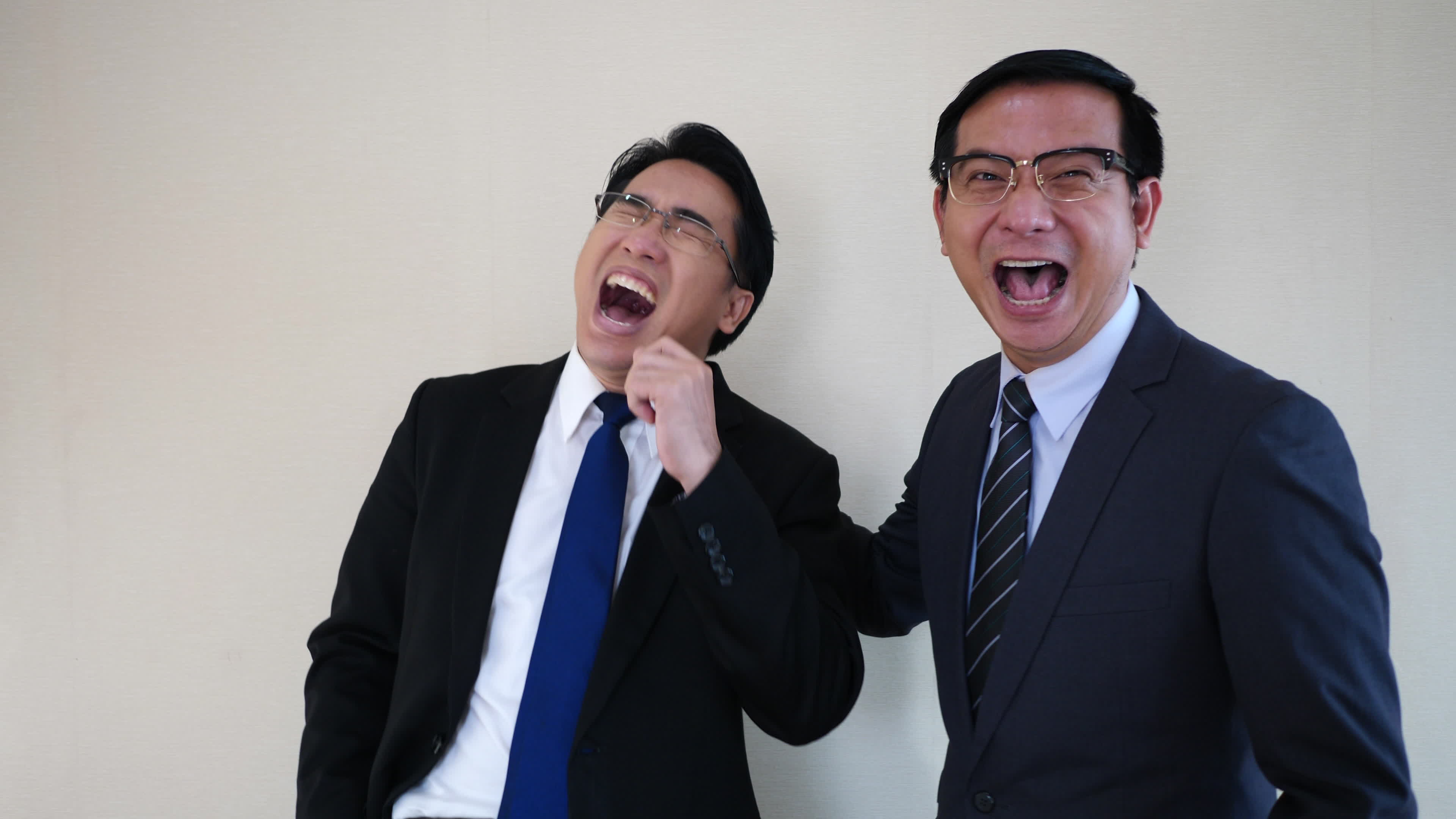 Two businessman laughing. 1787267 Stock Video at Vecteezy