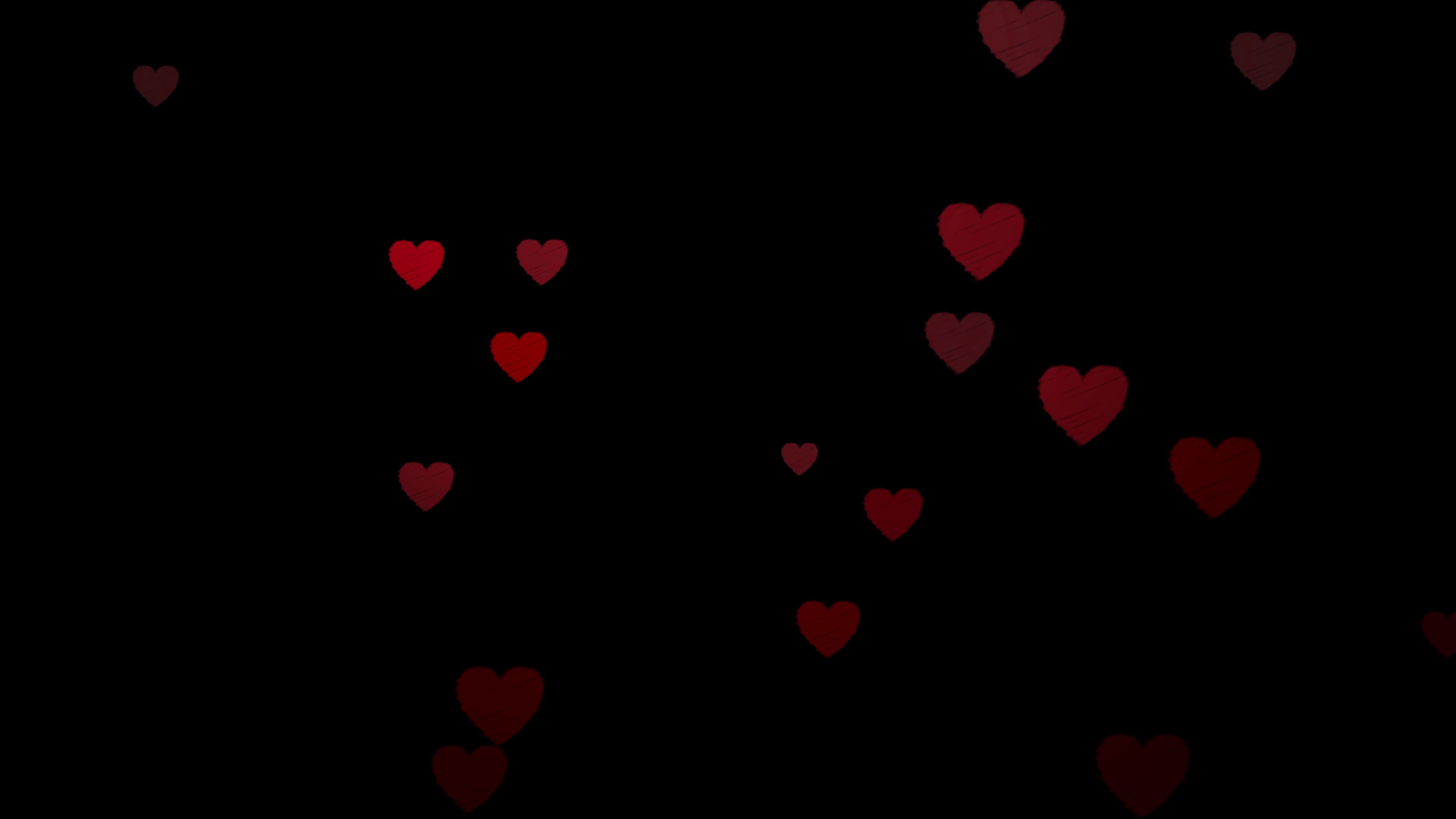 Floating Red Hearts On Black Background Seamless Loop 1797433 Stock