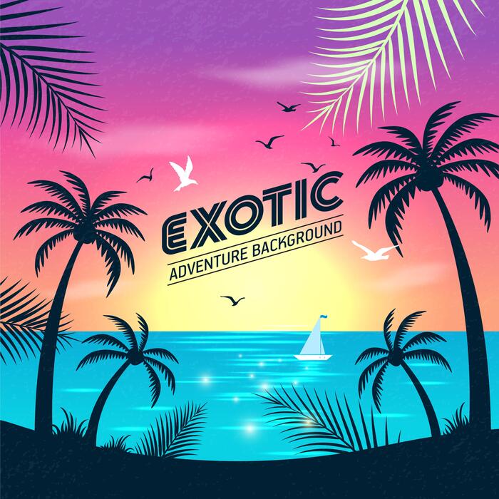 Beach Ocean Landscape Background 2332257 Vector Art at Vecteezy