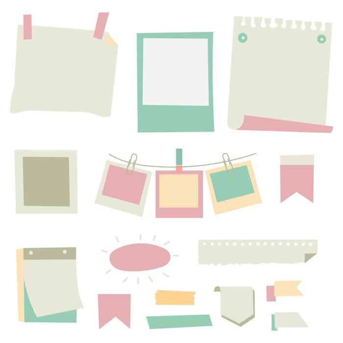 Hanging Notes Vector Art, Icons, and Graphics for Free Download